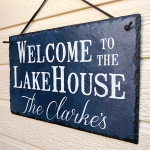 Lake House Sign. Personalized Sign. Lake House Decor. Outdoor Sign ...