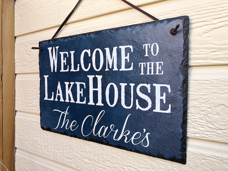 Lake House Sign. Personalized Sign. Lake House Decor. Outdoor Sign ...