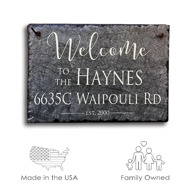 Number Wall Plaque Slate - Etsy