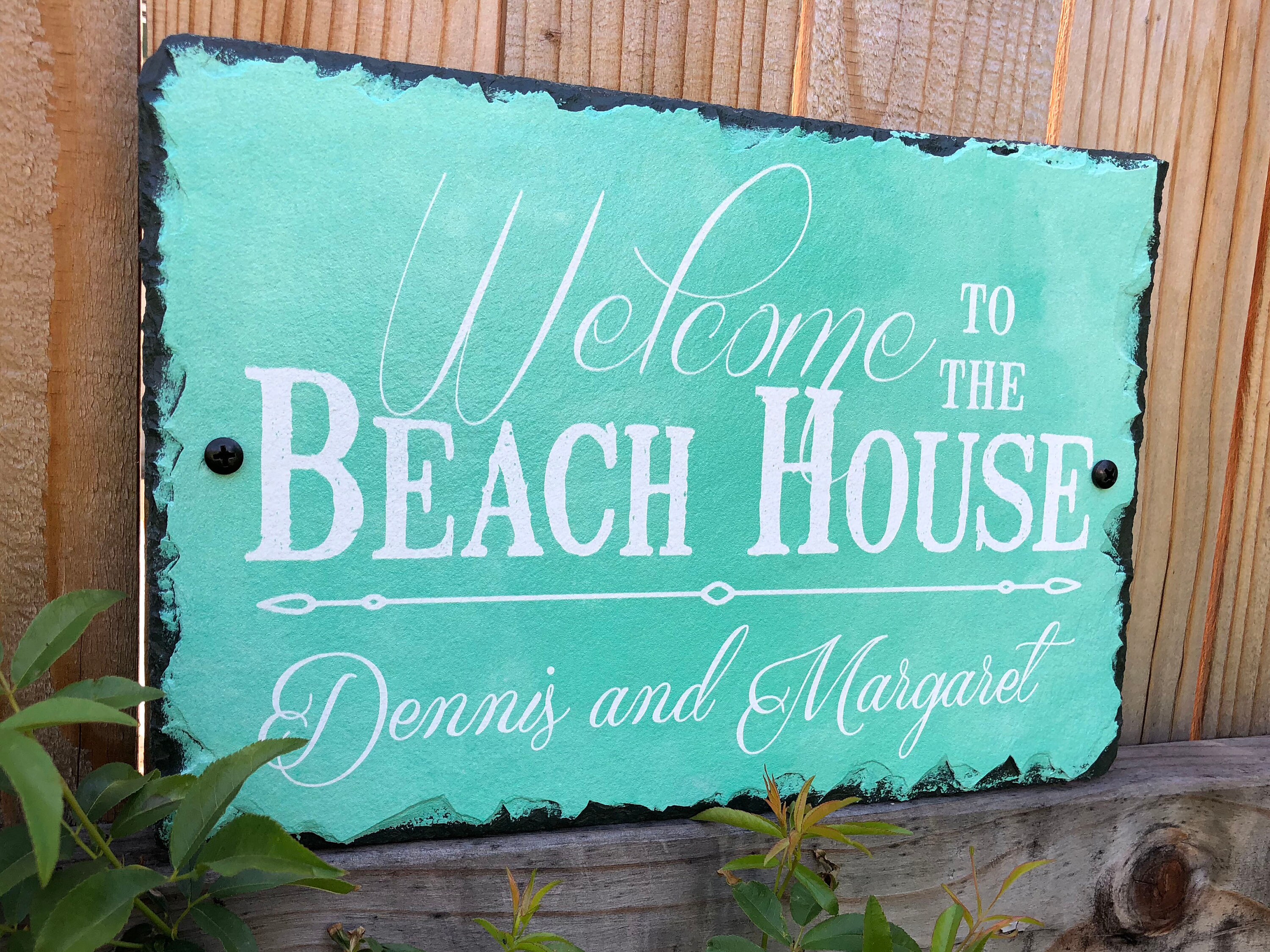 Welcome to the Beach House Sign. Personalized Sign. Beach - Etsy