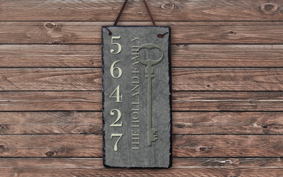 House Key Sign Personalized House Number Plaque. Welcome to Our Home ...
