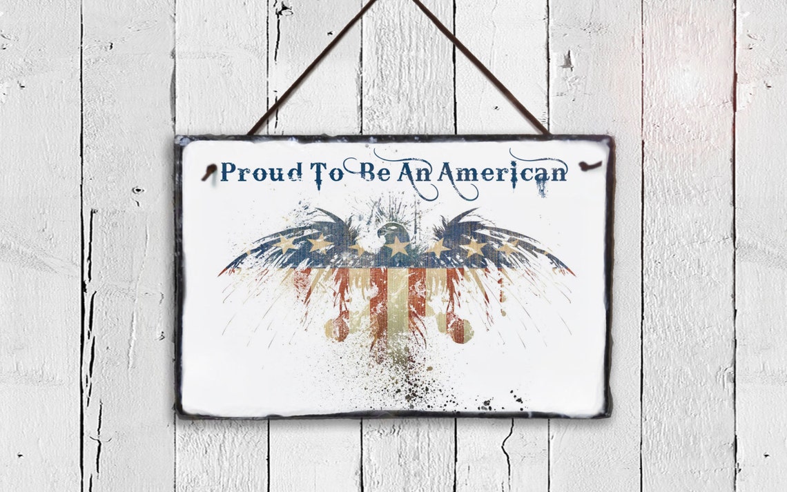 Proud to Be an American. Patriotic Sign Patriotic Decor | Etsy
