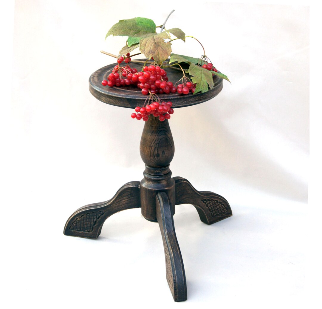 Pedestal Wooden Pot Plant Stand Tall Oak Wood Planter Stand Indoor ...