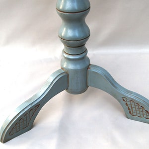 Wooden Plant Stand Indoor Pedestal Fern Stand Turquoise Wood - Etsy