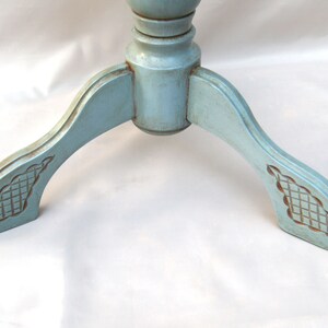 Wooden Plant Stand Indoor Pedestal Fern Stand Turquoise Wood - Etsy