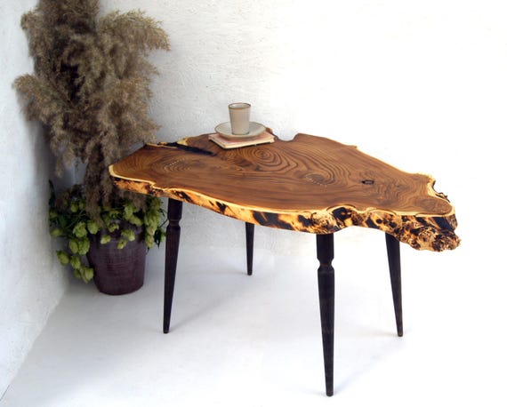 Olive Tree Stump Furniture Skilled Hands Olive Side Table, Natural