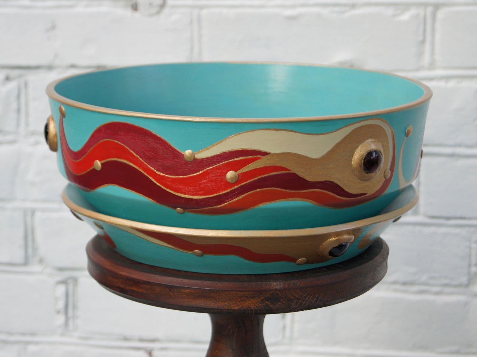 Large Ceramic Plant Pot Indoor Turquoise Flower Pot Whimsical | Etsy