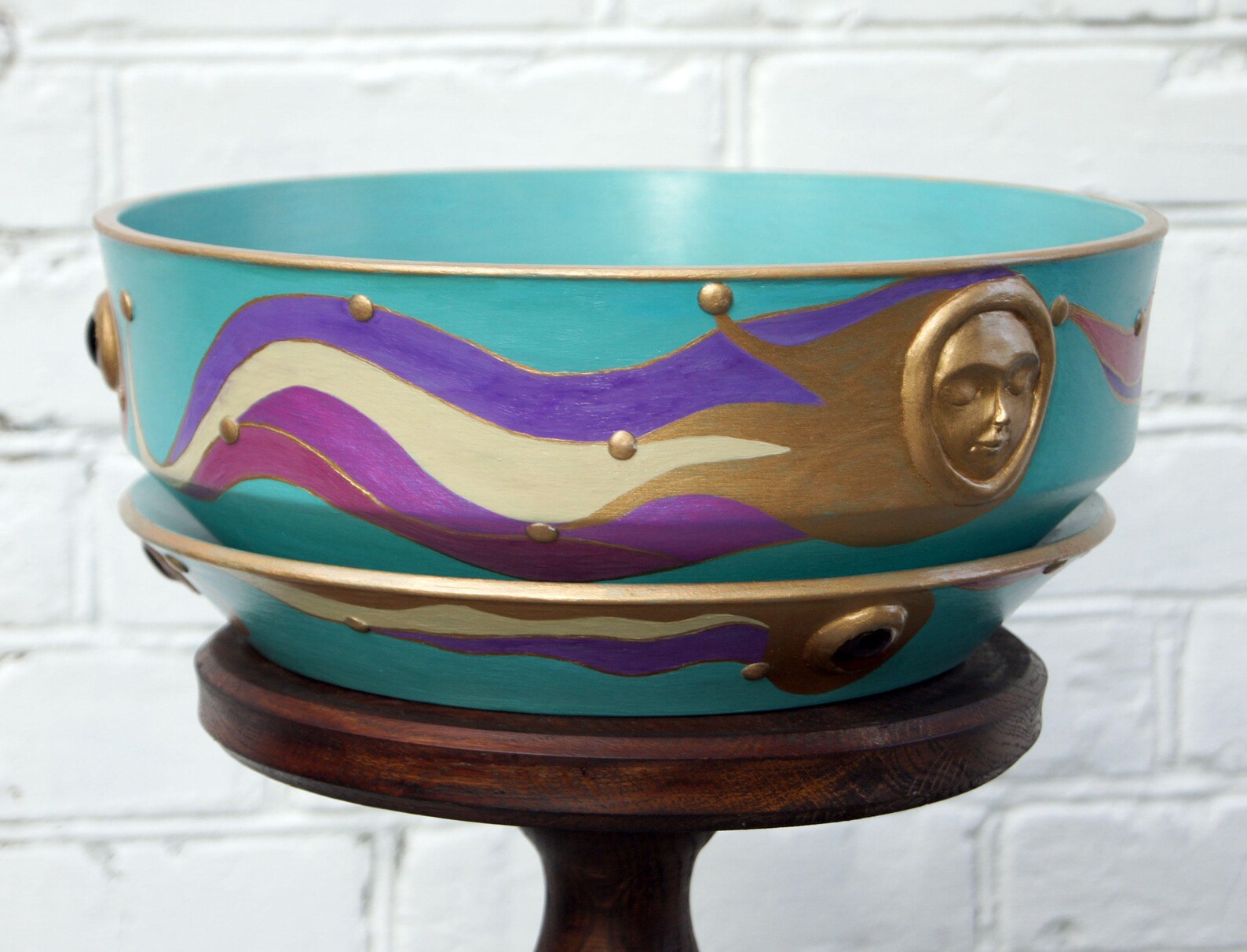 Large Ceramic Plant Pot Indoor Turquoise Flower Pot Whimsical | Etsy