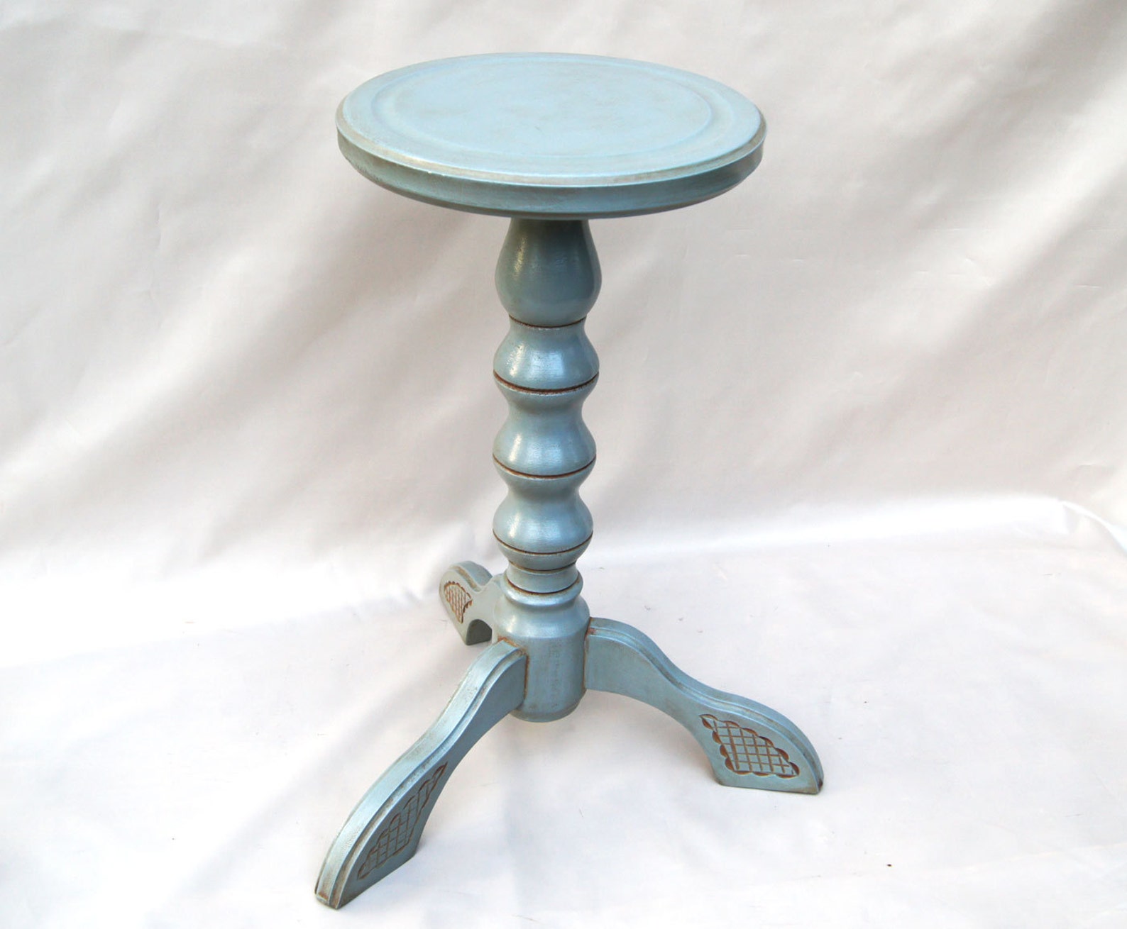 Wooden Plant Stand Indoor Pedestal Fern Stand Turquoise Wood - Etsy