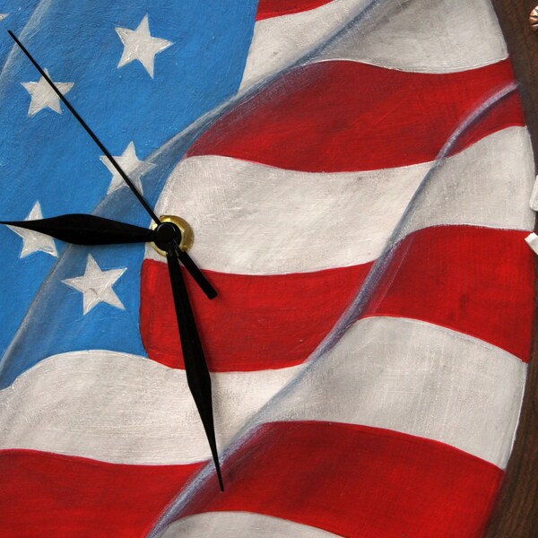 Wooden Flag Clock - Etsy