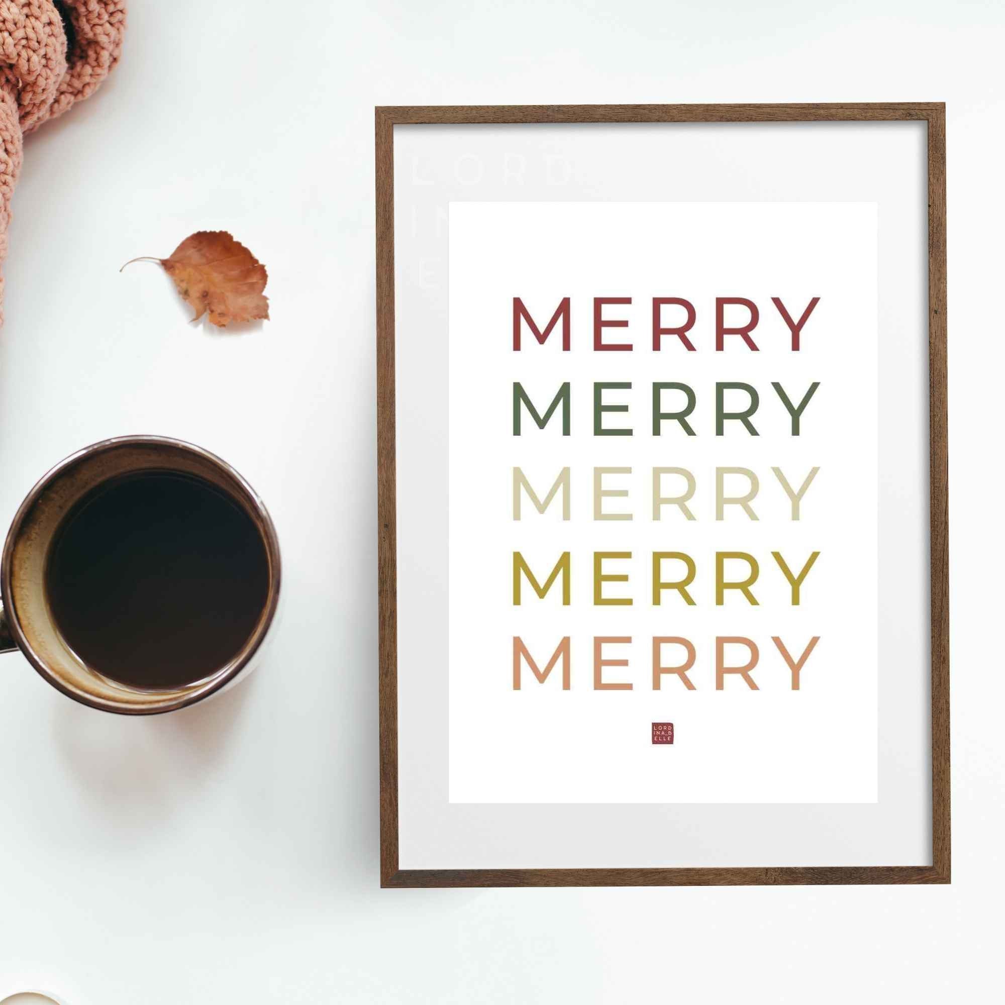 Boho Christmas Decor, 8 Christmas Printables, Mid Century Modern ...