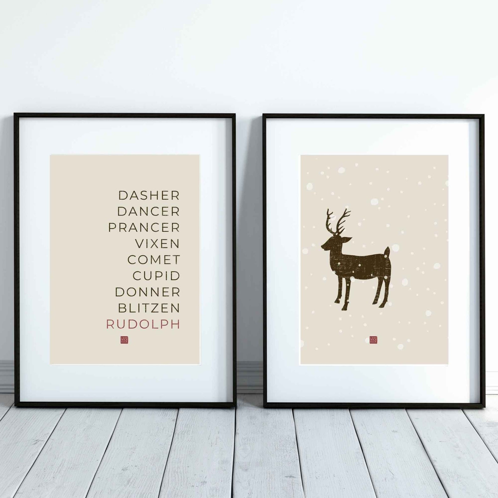 Boho Christmas Decor, 8 Christmas Printables, Mid Century Modern ...