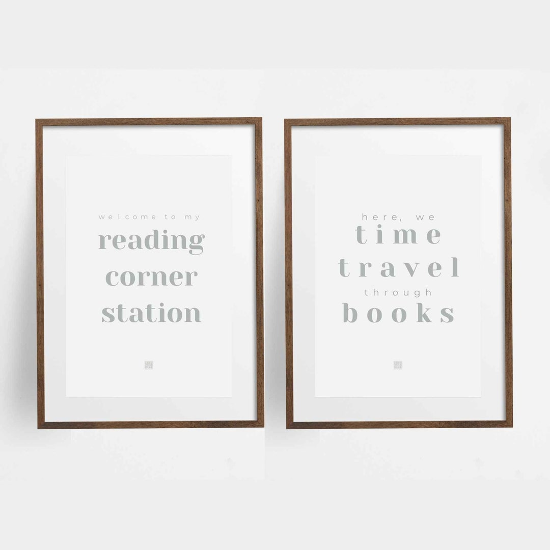 Whimsical Library Wall Decor, Time Traveling Art Decor, Library Room ...