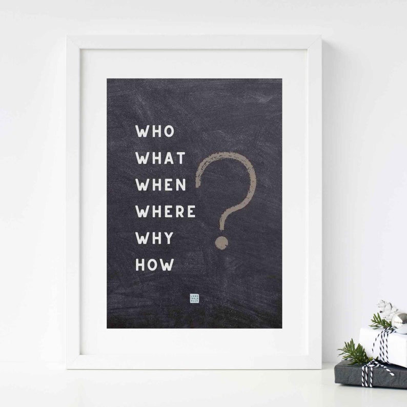 5ws and How Poster Classroom Wall Arts Classroom Sign - Etsy Canada