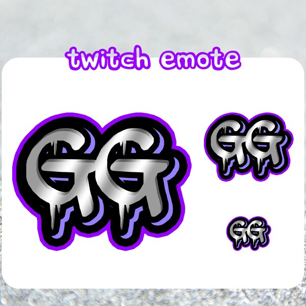 Black Good Game Twitch Emote - Etsy