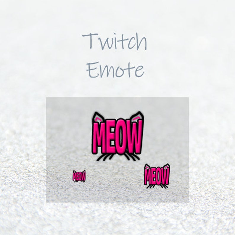 Twitch emote badge meow cat cat emote | Etsy