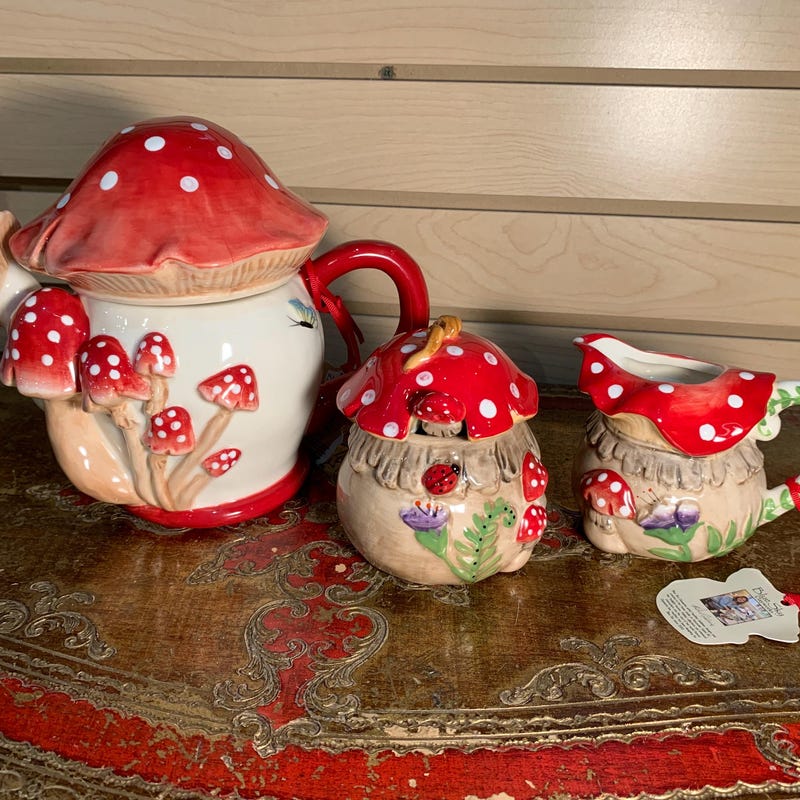 Mushroom Tea Set - Etsy