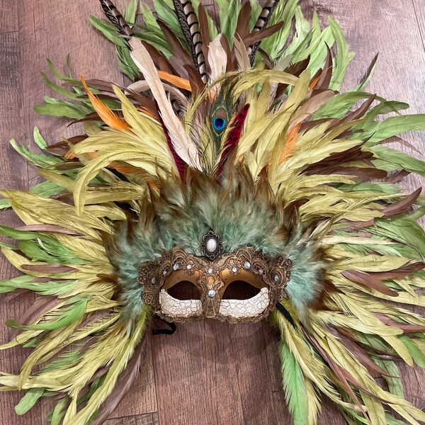 Peacock Mask - Etsy