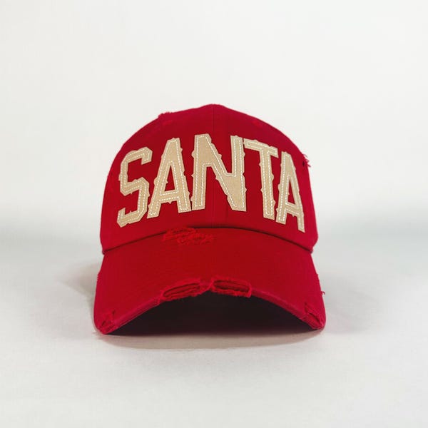 Santa Baseball Hat - Etsy