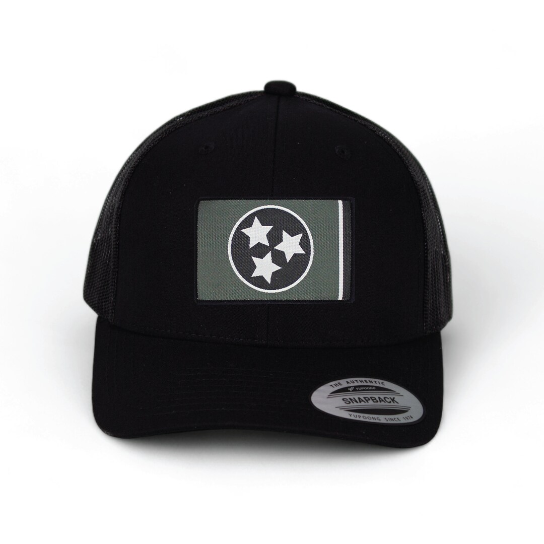 Black Out Tennessee Flag Patch Trucker Hats - Etsy