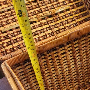 Vintage Woven Square Picnic Basket - Etsy