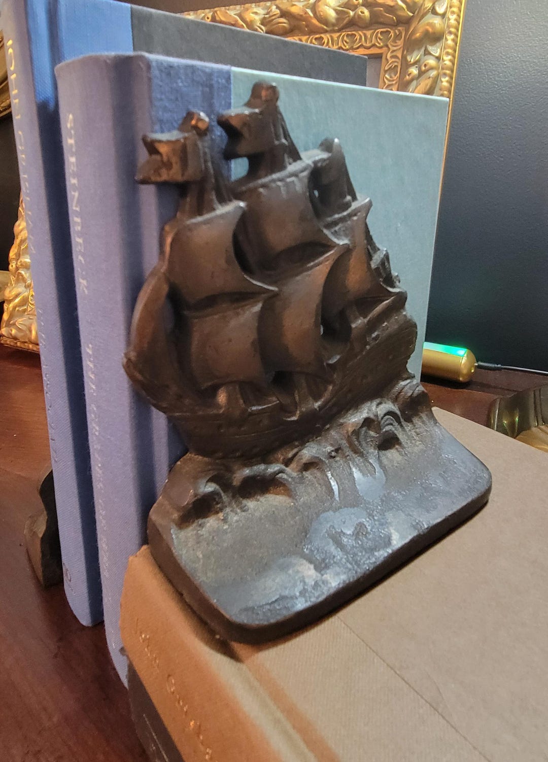 Antique Bronze Cast Iron Bookend Pair - Etsy