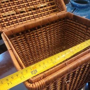 Vintage Woven Square Picnic Basket - Etsy