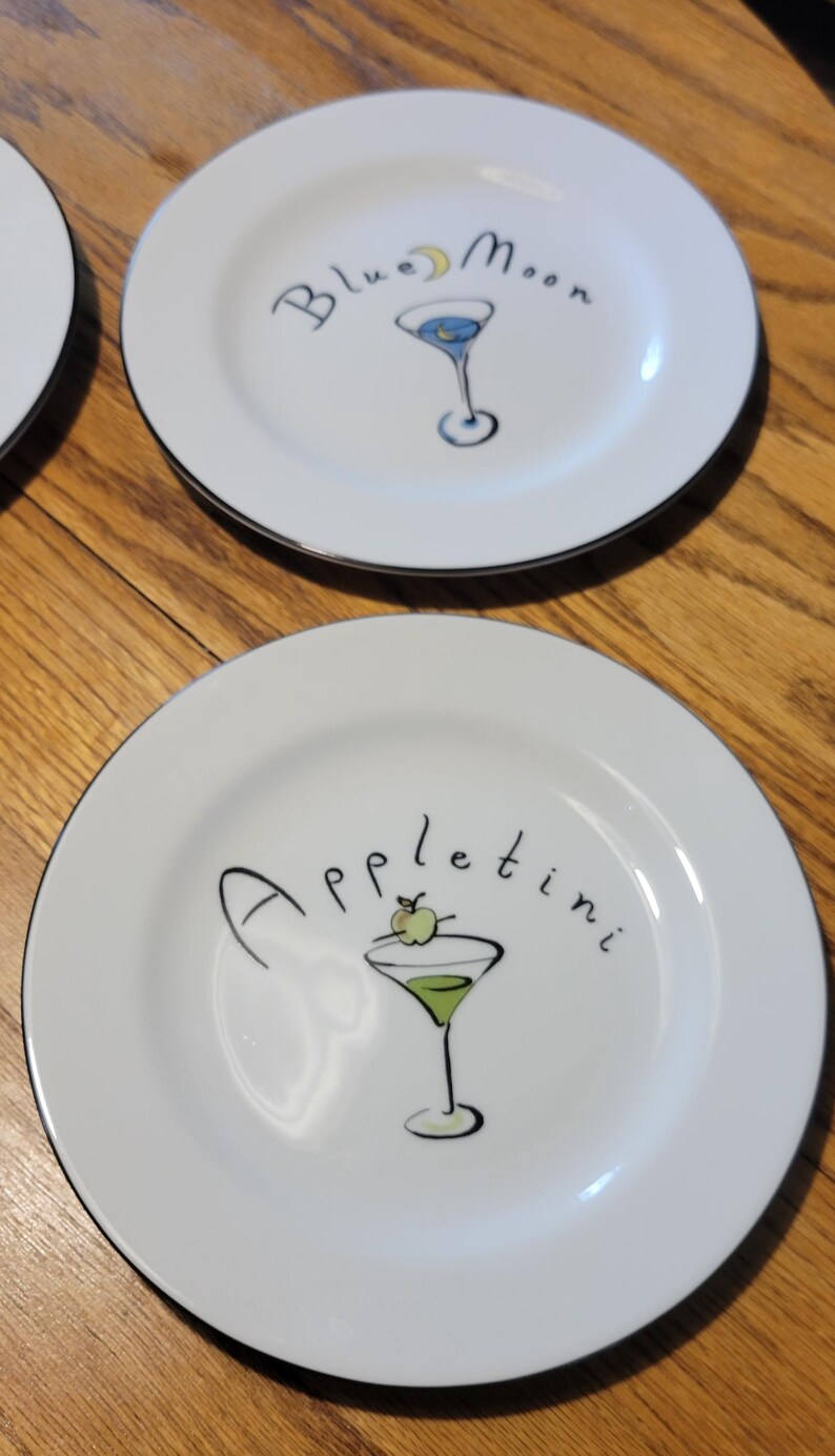 Set of Pottery Barn Martini Plates - Etsy