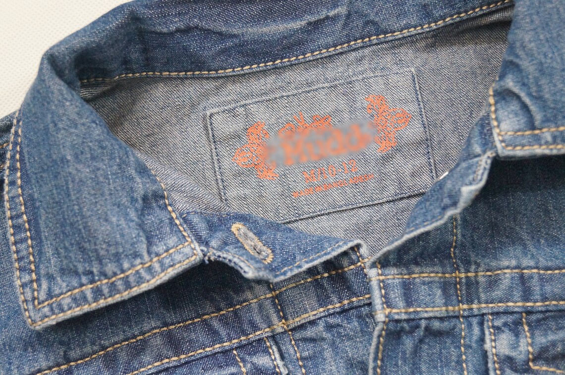 Girls DENIM Jean Jacket With Stenciled Pattern Size 10/12 - Etsy