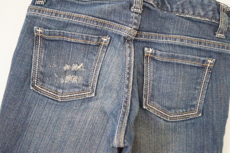 Girls Destroyed DENIM Distressed Jeans Size 10 Slim - Etsy