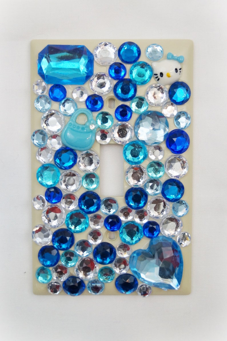 DENIM Blue Bling Rhinestone Standard Size Light Switch Plate - Etsy