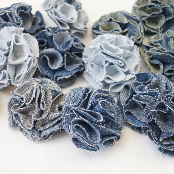 Denim Flower - Etsy