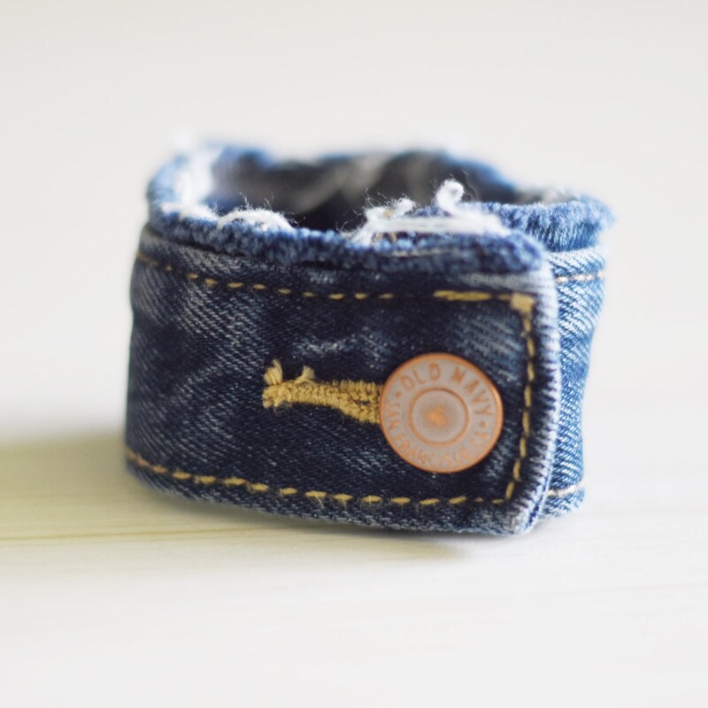 Denim Cuff Bracelet - Etsy