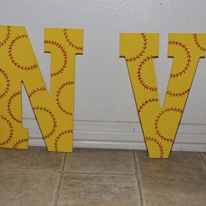 Softball Stitching Alphabet Letter, Softball Alphabet Letter, Alphabet ...