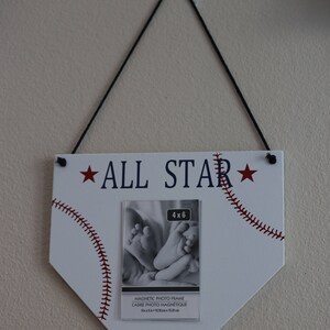 Allstar Home Plate Picture Frame, Baseball Homeplate Plaque, Softball ...