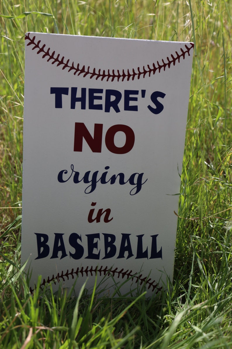 There's NO Crying in BASEBALL Baseball Plaque Baseball | Etsy