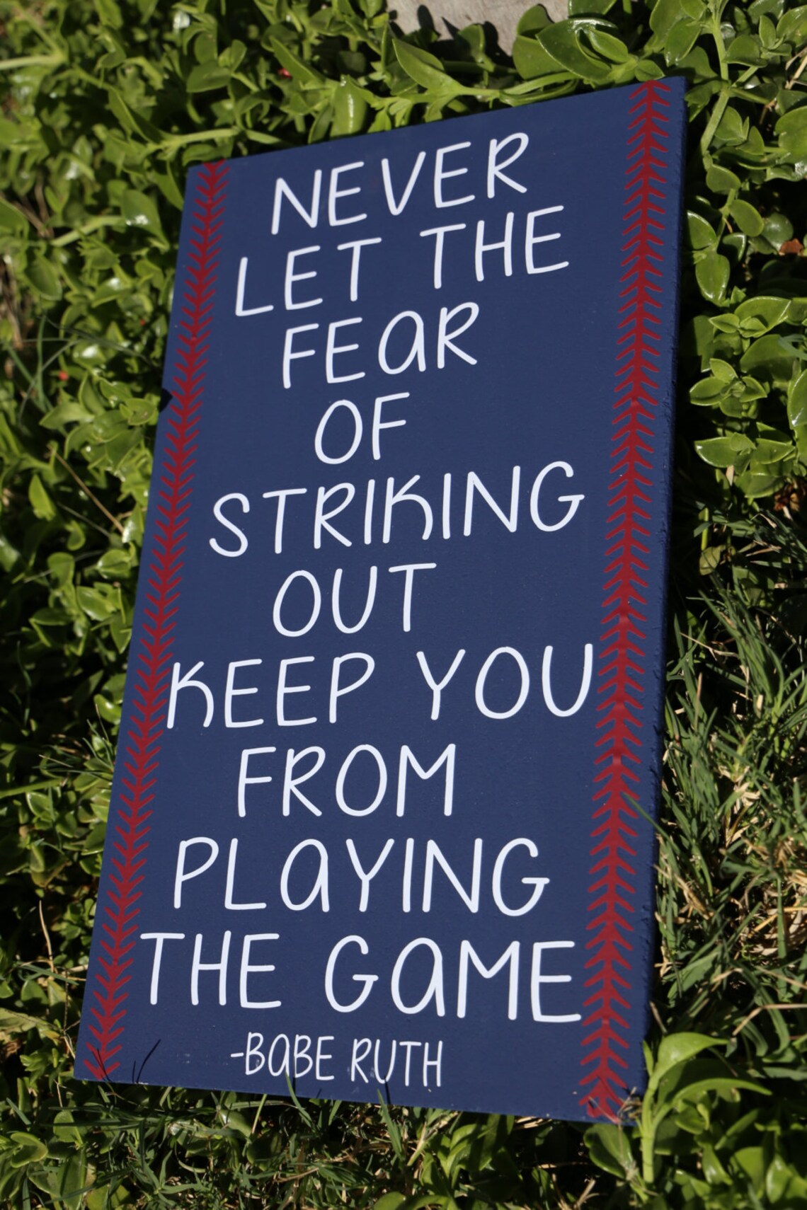 Never Let the Fear of Striking Out Keep You From Playing the | Etsy