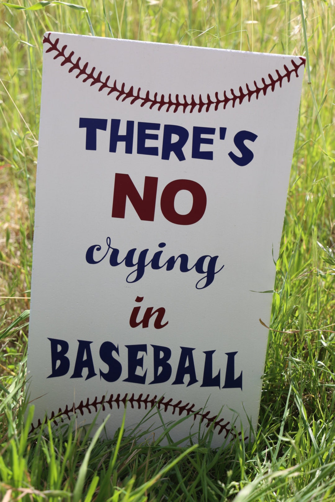 There's NO Crying in BASEBALL, Baseball Plaque, Baseball Sign, Baseball ...