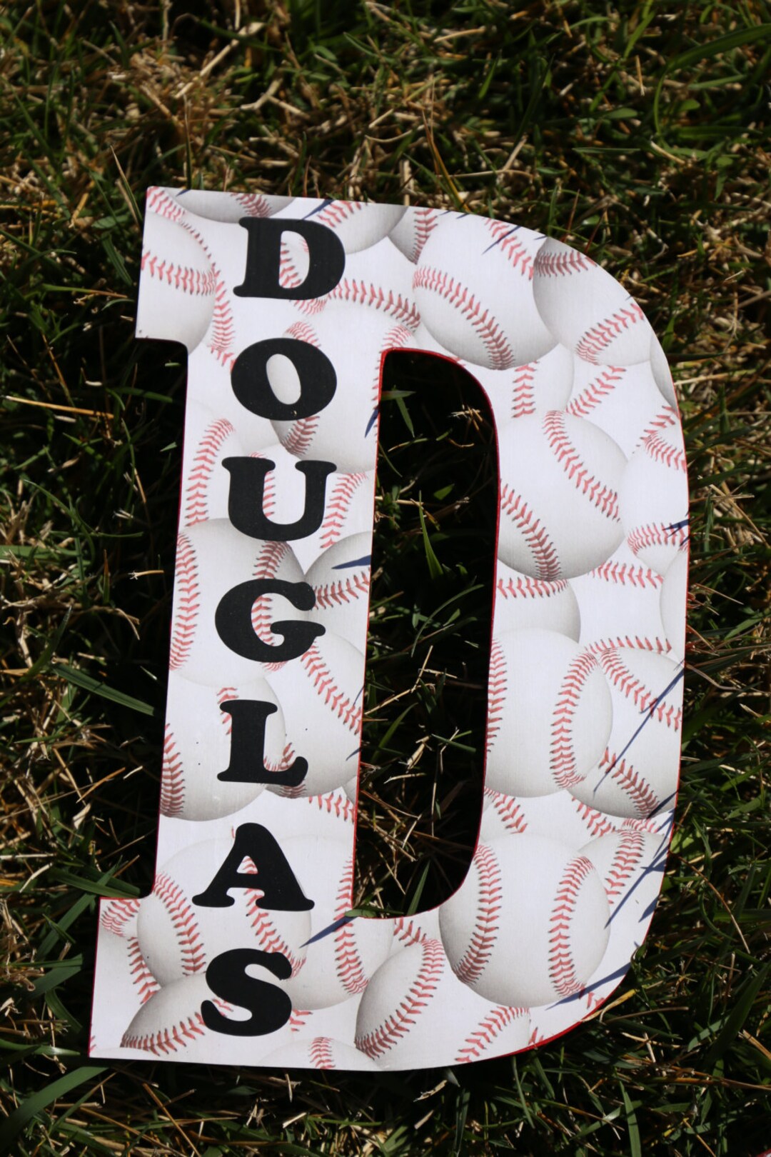 Personalized Baseball Letter, Baseball Letter With Name, Baseball ...