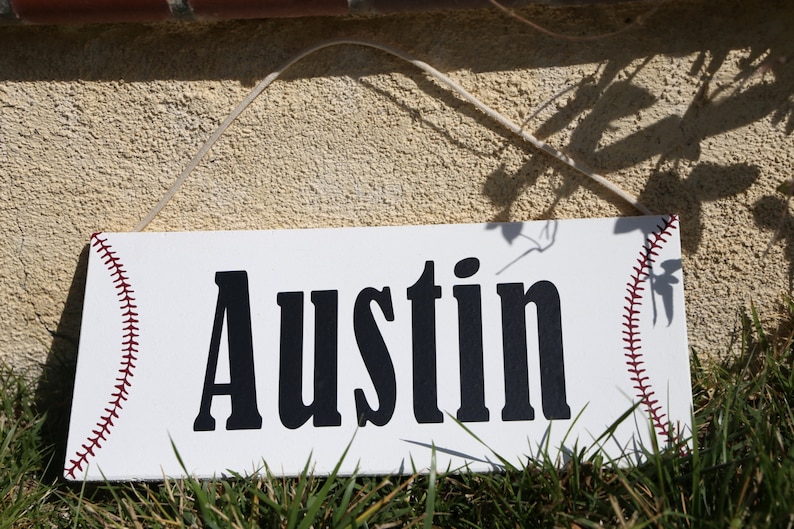 Baseball Sign, Baseball Plaque, Baseball Name Sign, Baseball Name ...