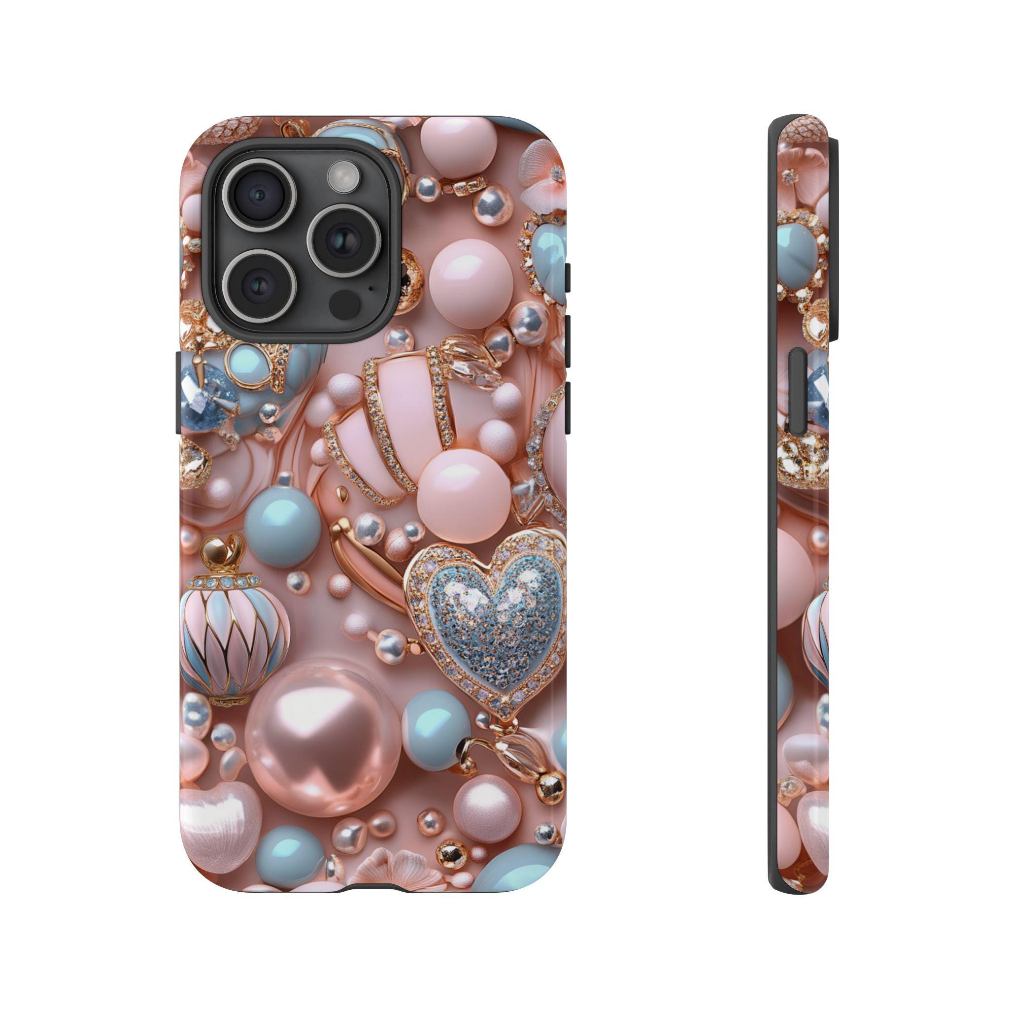 Enamel Bead Phone Case: Pastel Jewelry Design, Protective Cover - Etsy