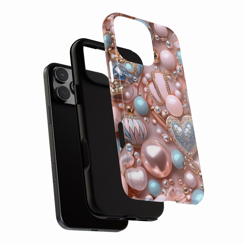 Enamel Bead Phone Case: Pastel Jewelry Design, Protective Cover - Etsy