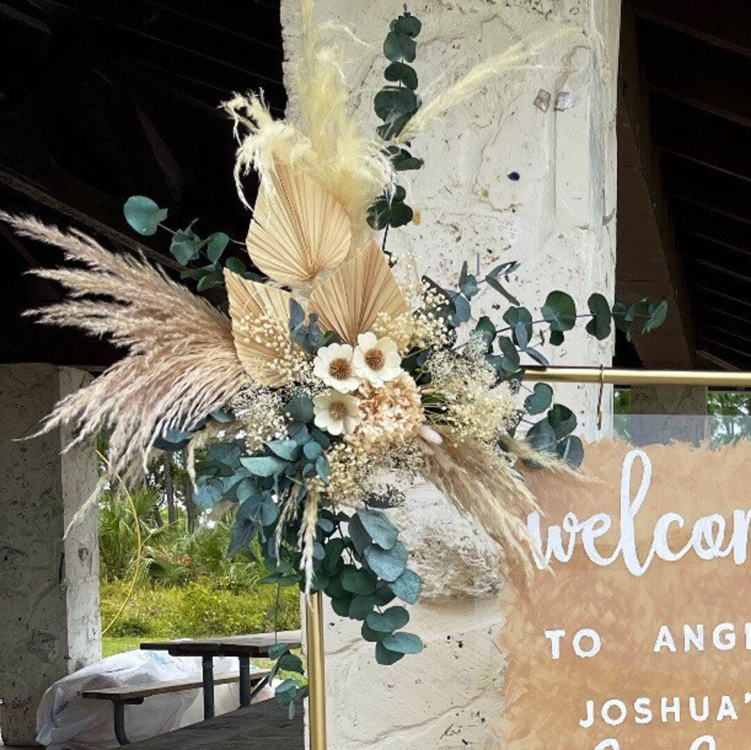 Dry Flower Swags for Decorating and Wedding Welcome Sign Pampas Grass ...