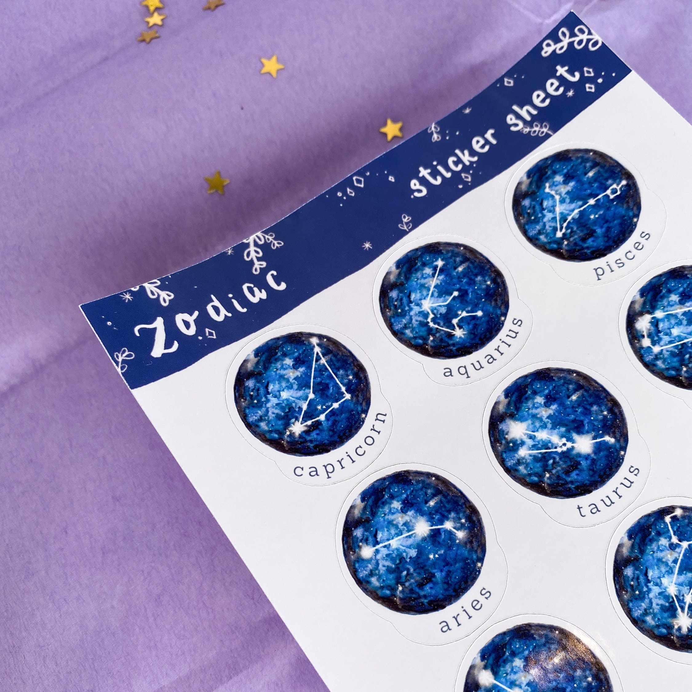 Office & School Supplies Home & Living Bright Zodiac Girl Sticker sheet ...