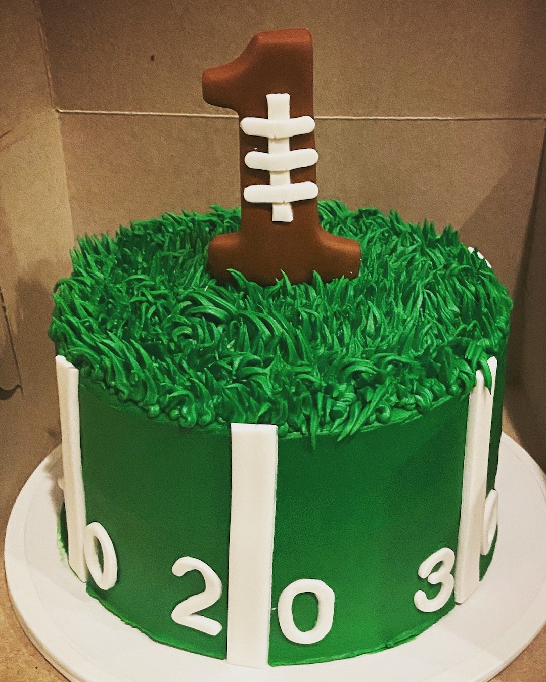 Fondant Football 1 Cake Topper - Etsy