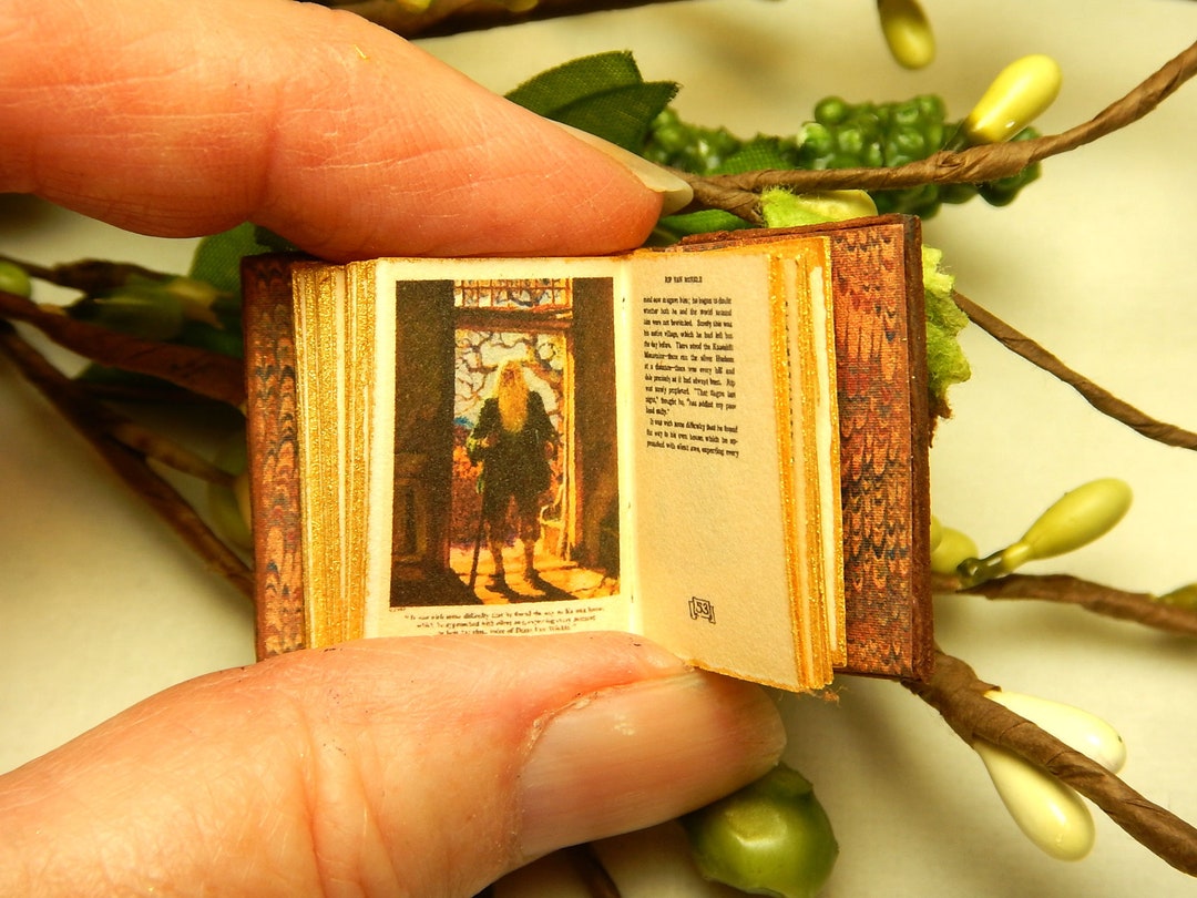 Rip Van Winkle - a Leather Miniature Book in 12th Scale, Hand Bound in ...