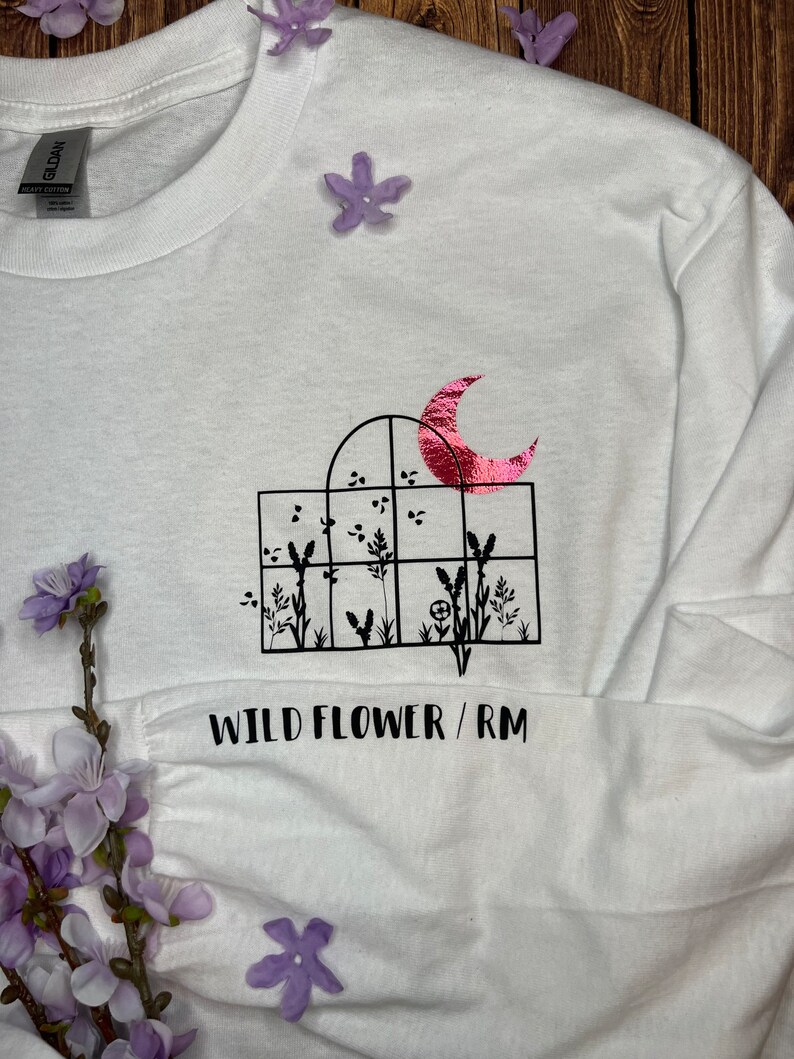 Ready to Ship Wild Flower Indigo RM Flowerwork Long Sleeve BTS Kim ...