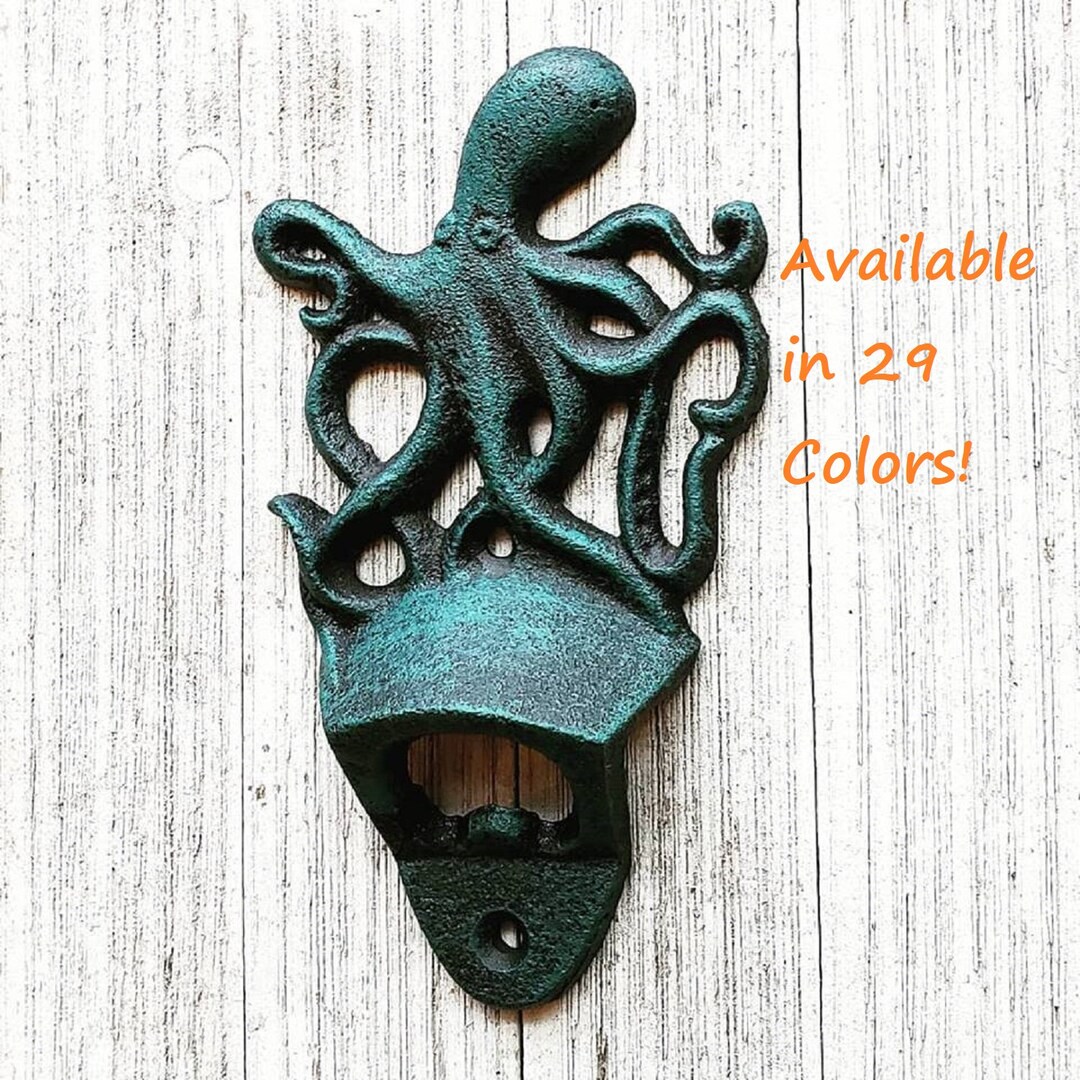 Octopus Decor Bottle Opener Wall Octopus Bottle Opener - Etsy