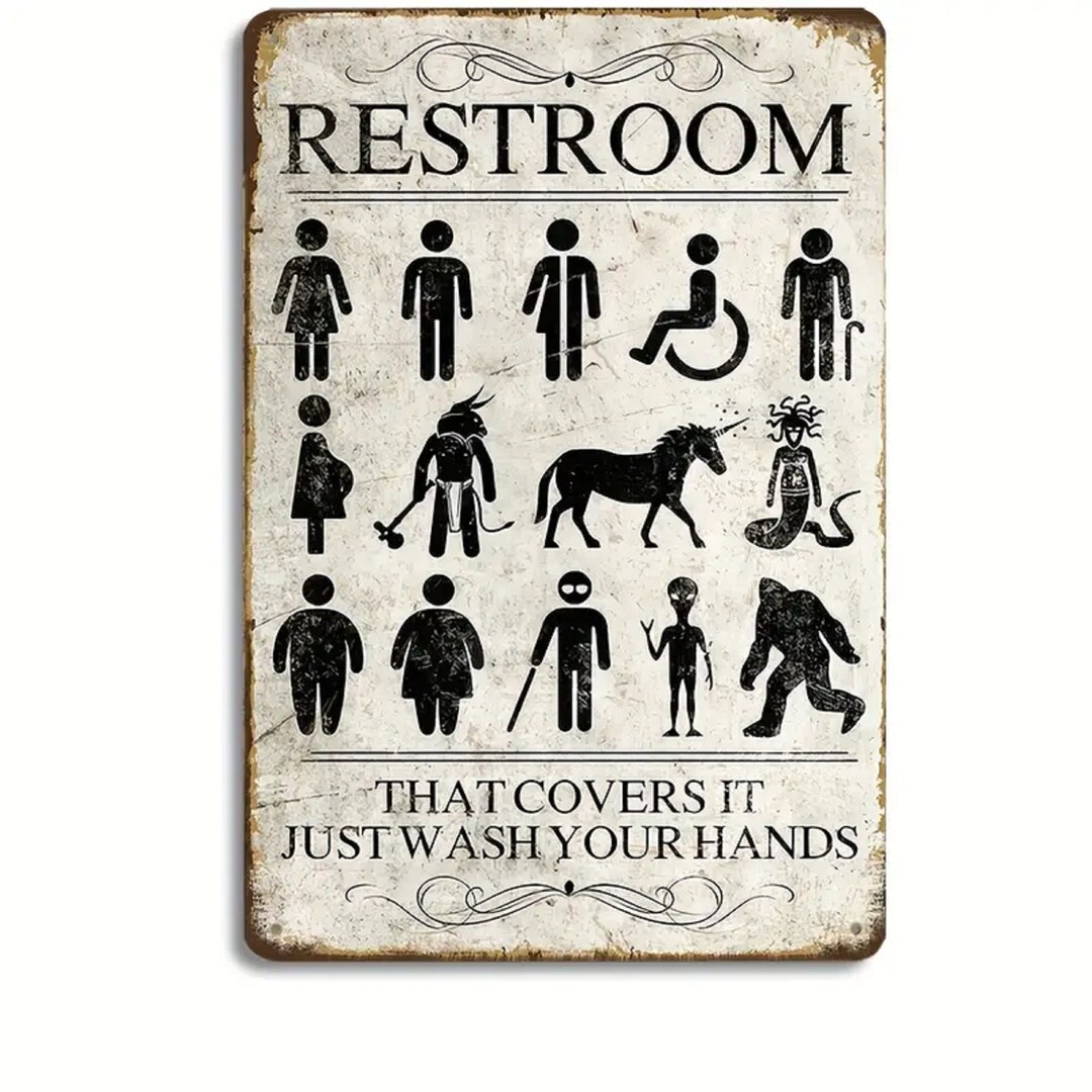 Funny Bathroom Sign Hilarious Restroom Decor for Home or - Etsy