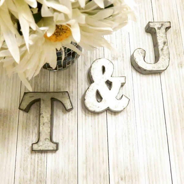 Rustic Metal Letters - Etsy